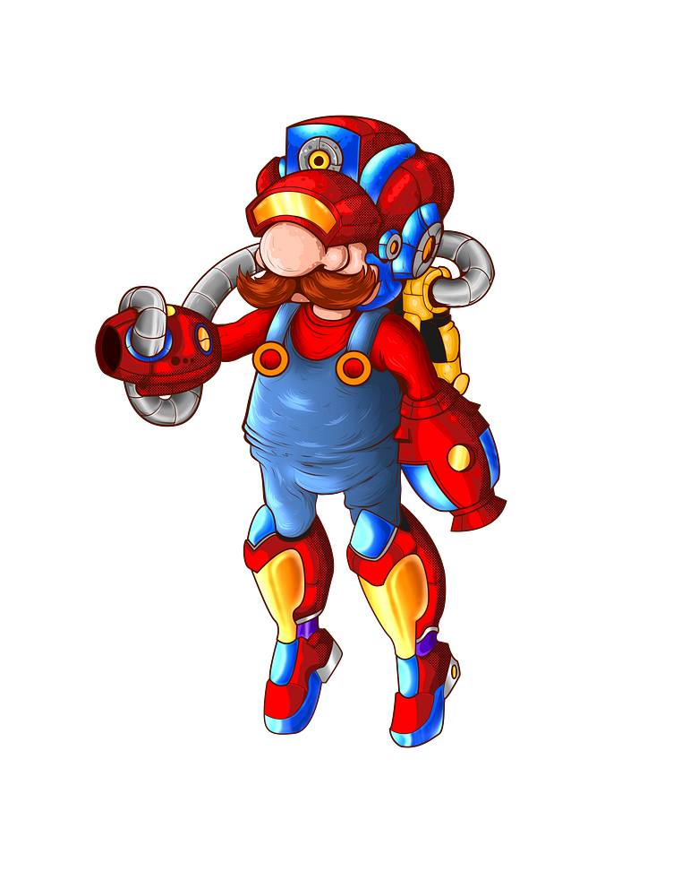 mariobot by NobpaArt on Dribbble