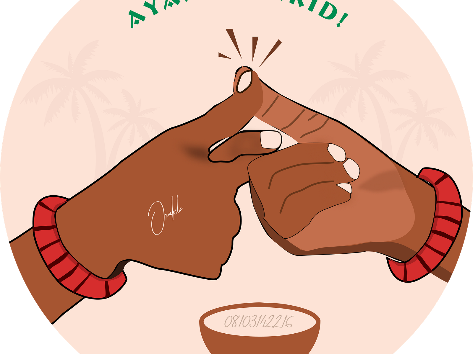 Kegite finger greeting illustration by Jelil Ajao on Dribbble