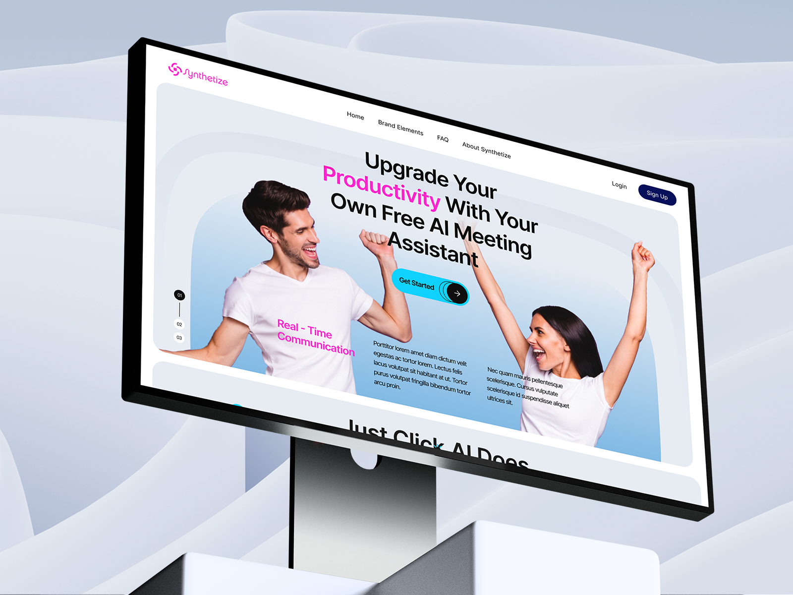 Synthetize_Website by Makruf Al Hafiz for Moin on Dribbble