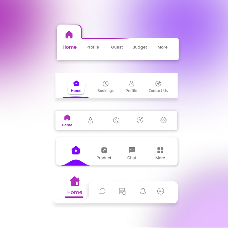 Bottom Bar Designs by MUHAMMAD SHAMEER on Dribbble