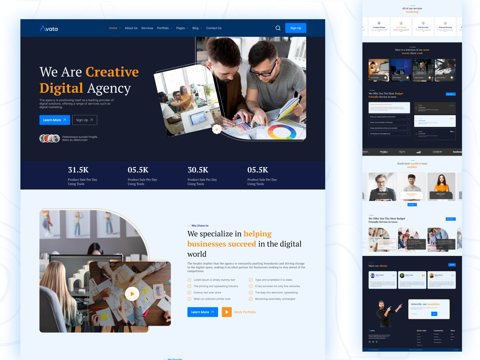 Agency Web UI. V-02 by Tushar Sharma on Dribbble