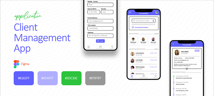 Client Management App for Therapists by Marjan Haj Hashemi on Dribbble