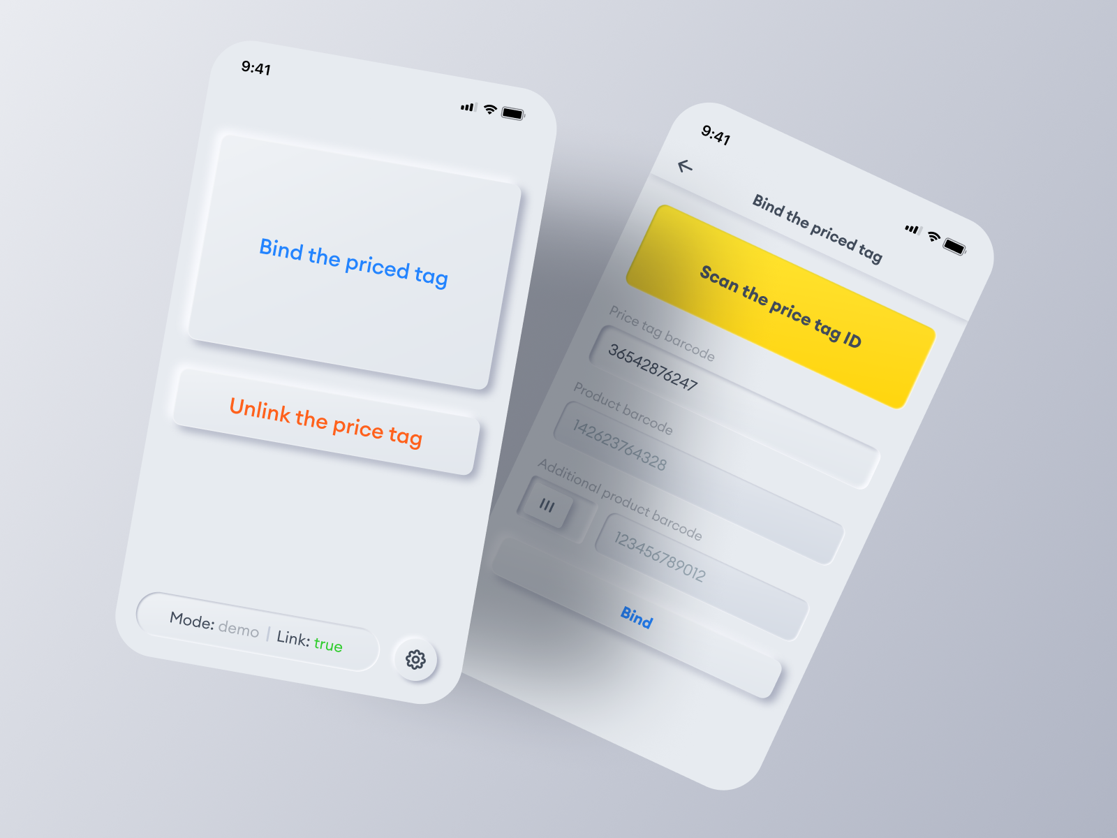Mobile app for electronic price tag management. Client: X5 Group by ...