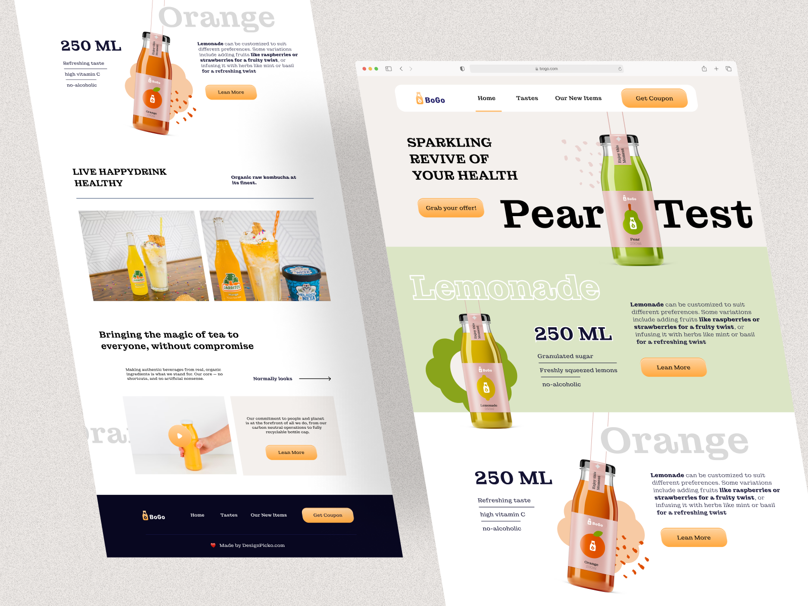 Healthy Juice Product Landing Page Design by Ashikur Rahman for Design Picko on Dribbble