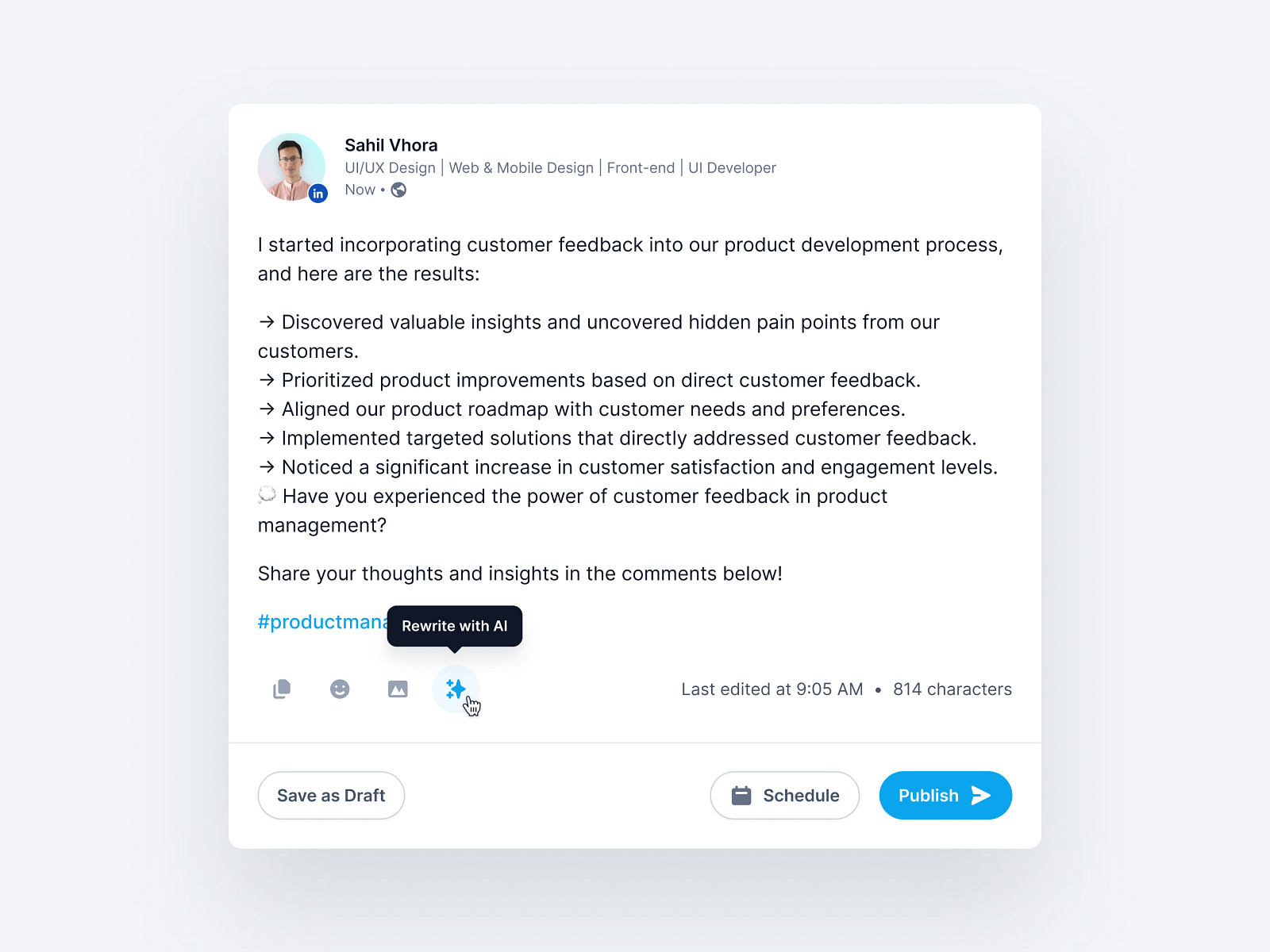 Post-writing Experience by Sahil Vhora on Dribbble