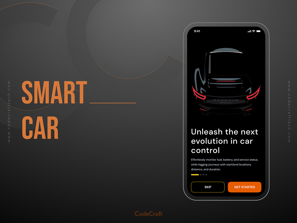 Smart Car App by Design@CodeCraft Technologies on Dribbble