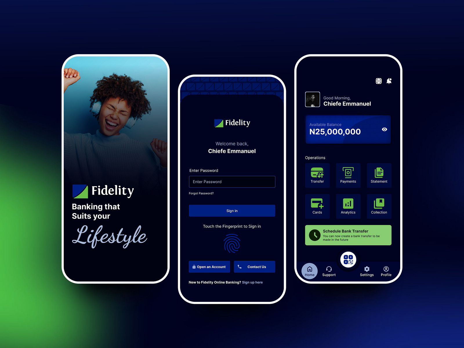 Fidelity Bank Mobile Banking App UI Design by Emmanuel Chiefe on Dribbble