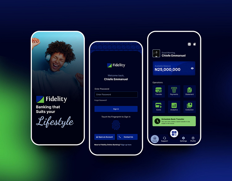 Fidelity Bank Mobile Banking App UI Design by Emmanuel Chiefe on Dribbble
