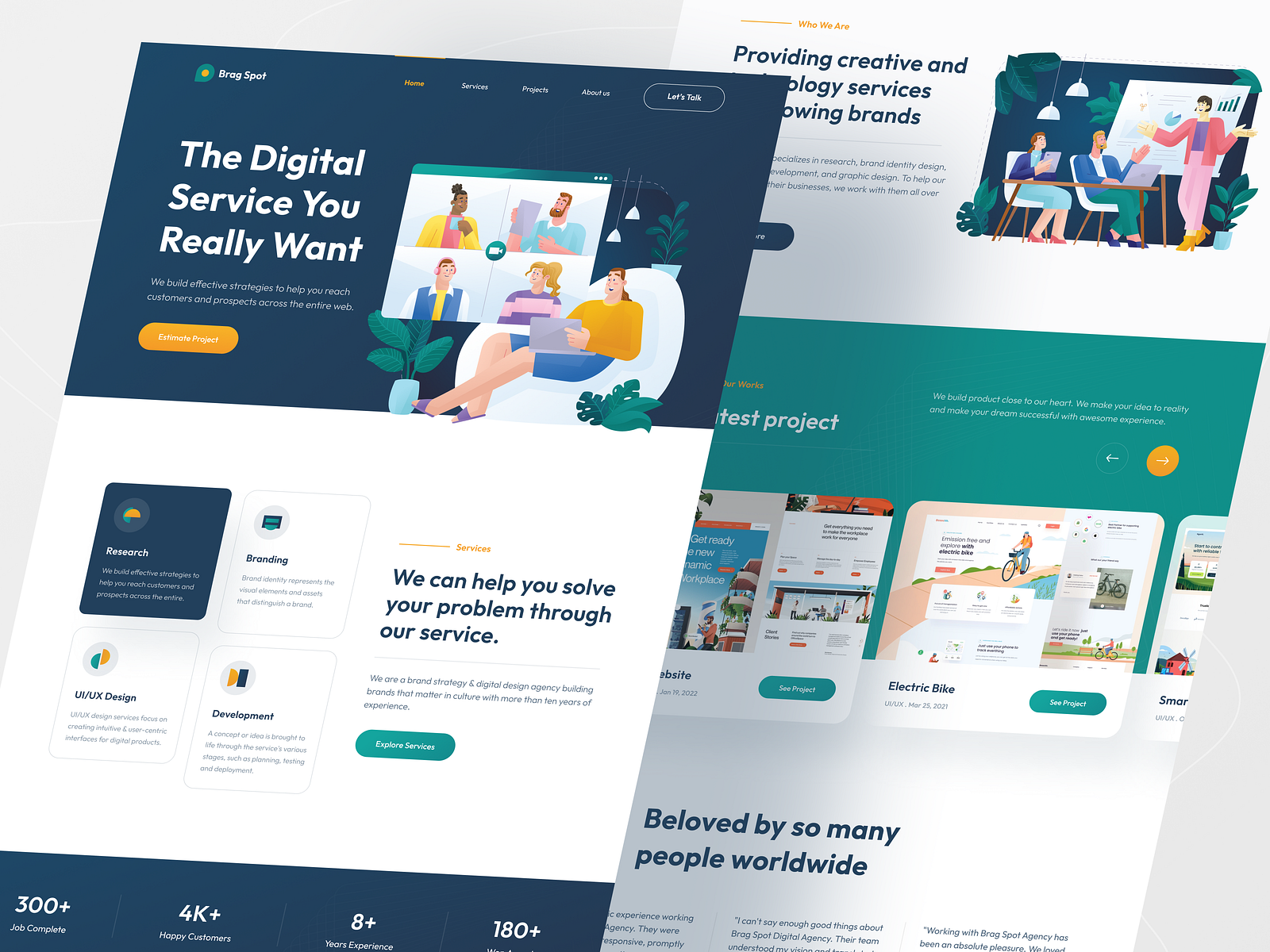 BragSpot - Digital Agency Website Design by Mahmudur Rahman for Orizon ...