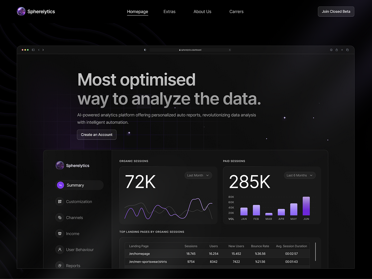 Analytics UI designs, themes, templates and downloadable graphic ...