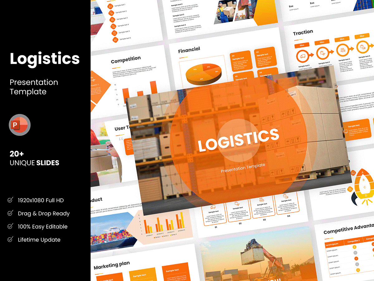 Logistics PowerPoint Presentation (PPT) by presentationstudio on Dribbble