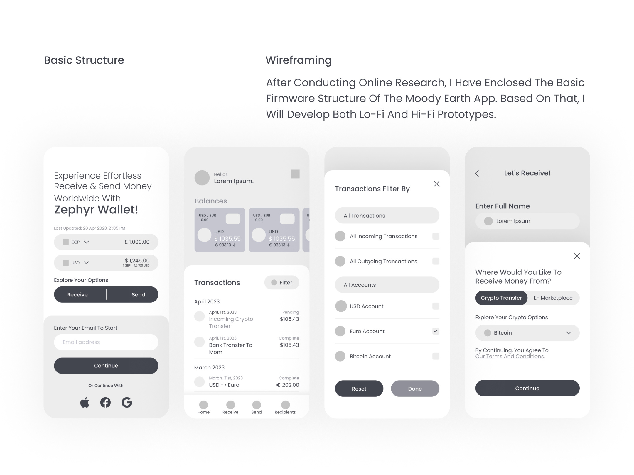 Mobile App Design for UX-focused Zephyr Wallet. by Nilanjan Ghosh Roy ...