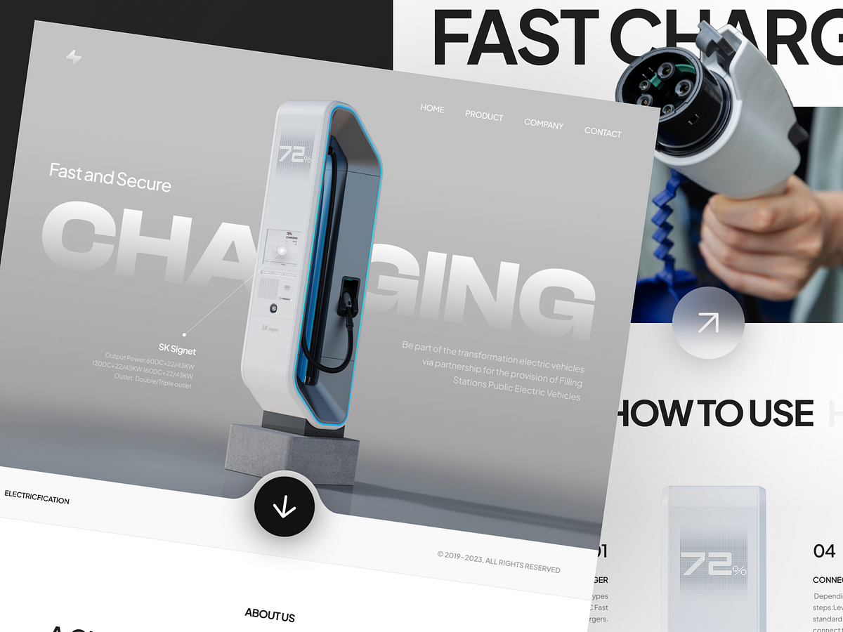 EV Charging Website Homepage by Awe UI/UX for Awe Design Studio on Dribbble
