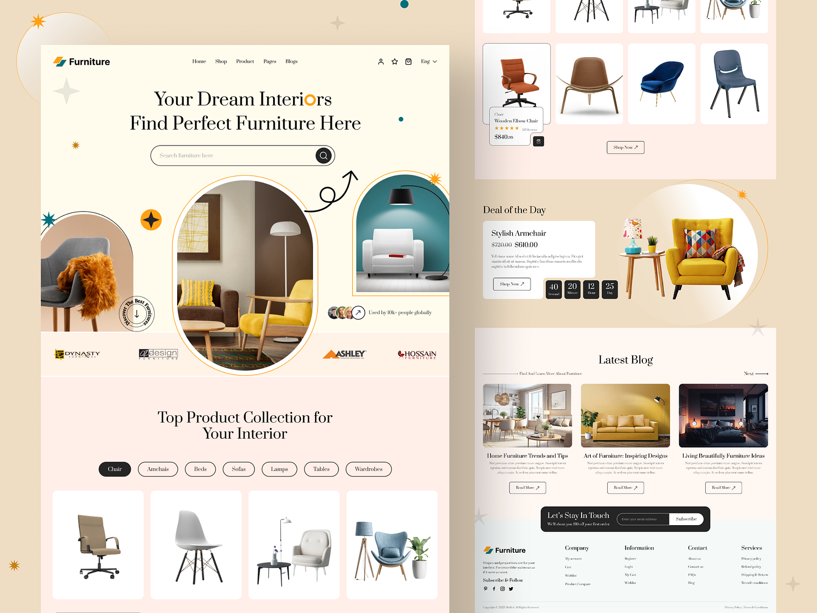 Modern Furniture WebPage Design by MITHUN MALLICK on Dribbble