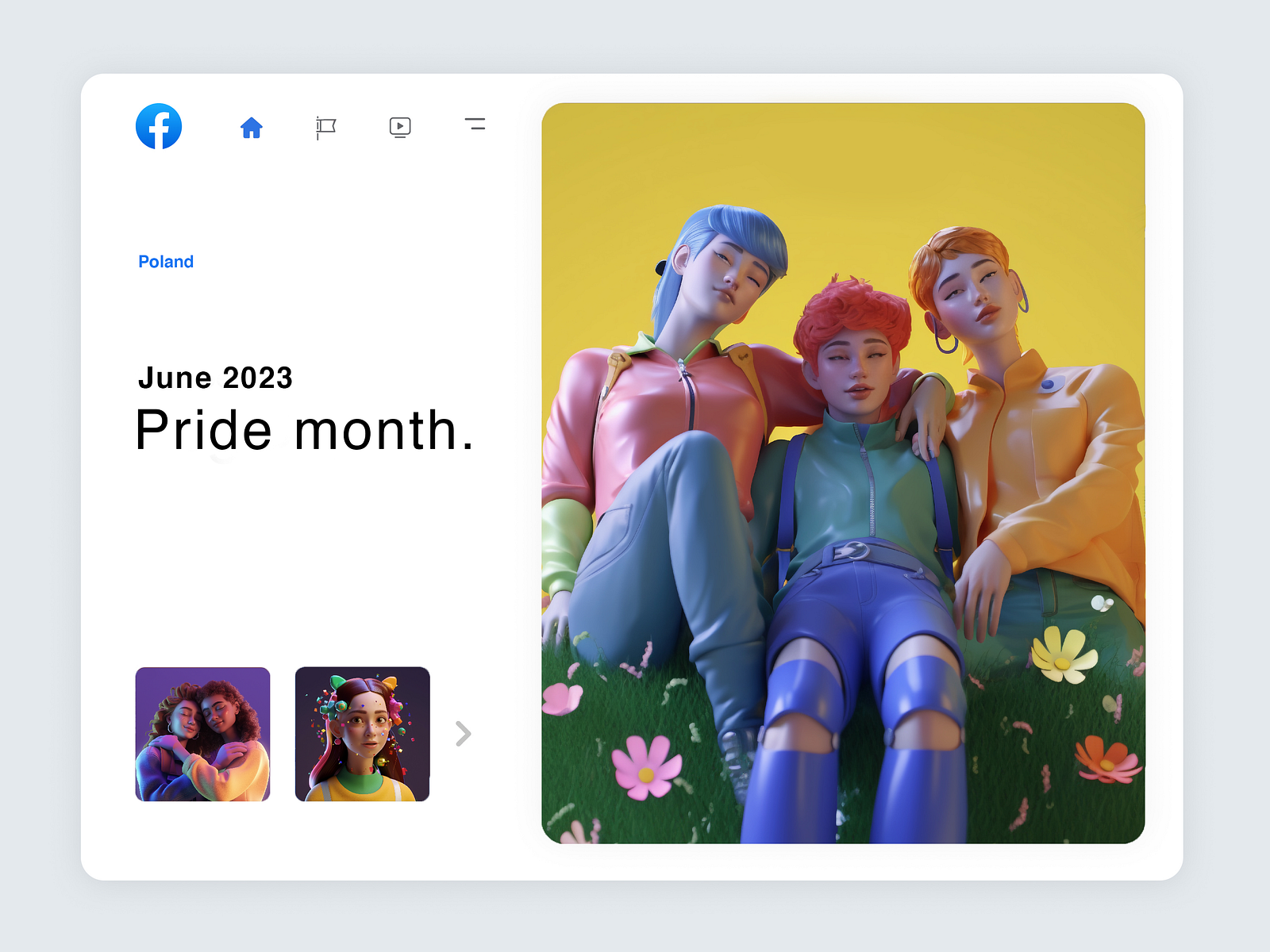 Facebook Pride Month | 01 by Anna Krawiec on Dribbble