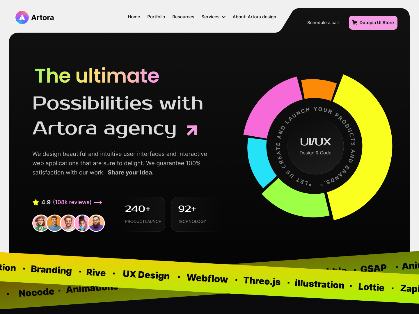 Artora Web Site Design: Landing Page / Home Page UI by Neel litoriya on ...