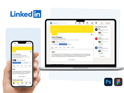 Linkedin Figma and PSD templates kit by Vitor Heinzen on Dribbble