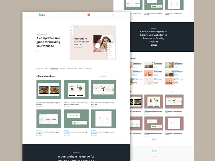 Blog Site Landing Page by Umme Jannath Tamanna on Dribbble