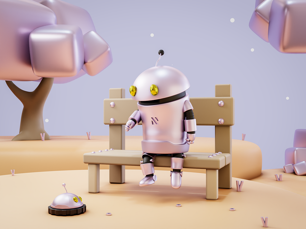 Little Robot 3D by Anastasiia for NIKITIN on Dribbble