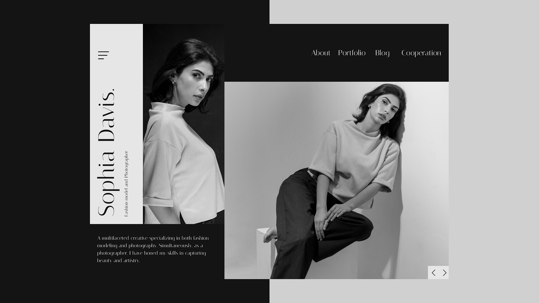 Fashion Model & Photographer Web Portfolio by Masoumeh Karami on Dribbble