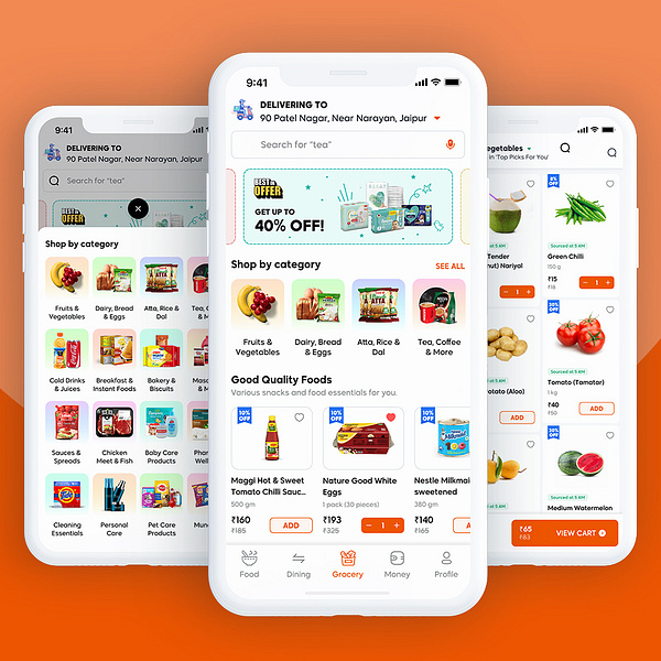 UI UX for Grocery App by Vishnu Gupta on Dribbble