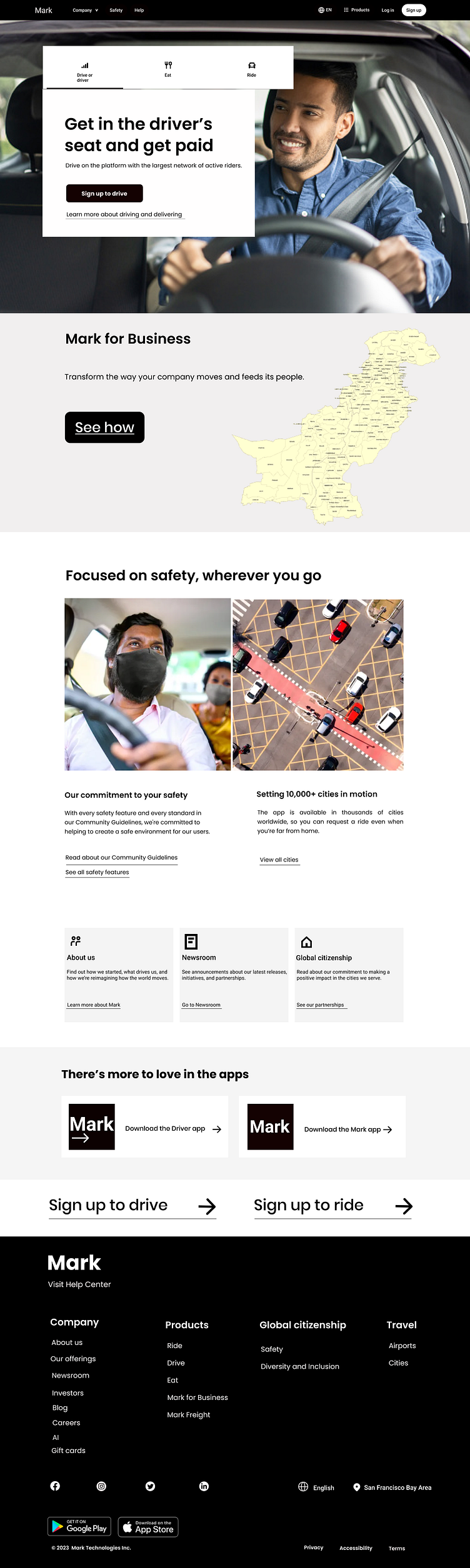 Mark Website Design/Landing Page/UI Design by Rafia Firdous on Dribbble