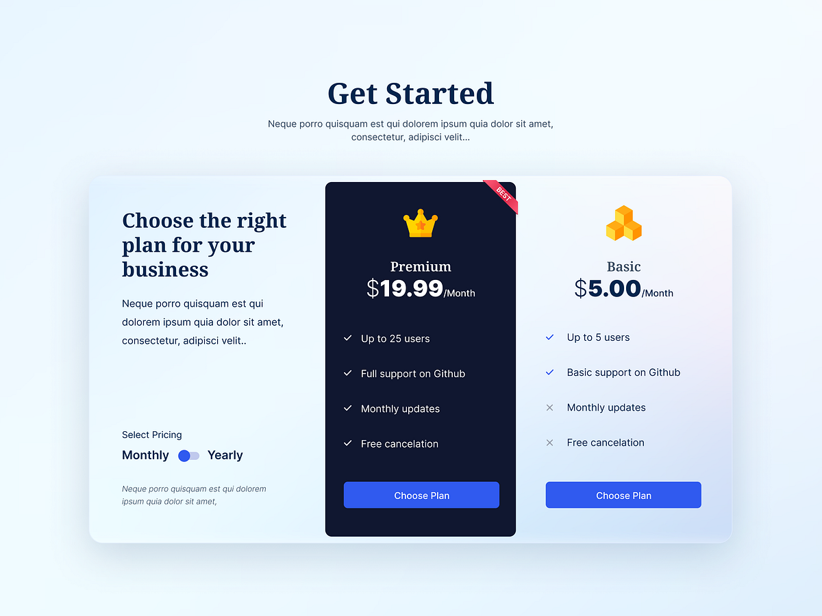 Browse thousands of Subscription Plan UI images for design inspiration ...