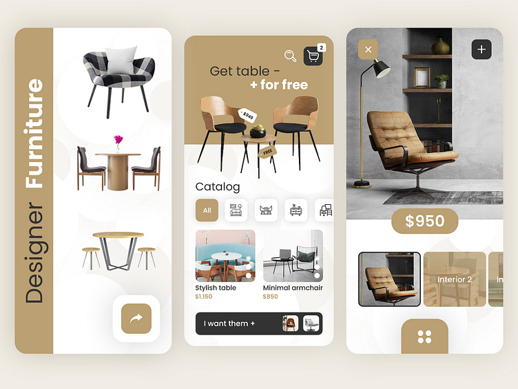Furniture Ecommerce App Ui By Webdesk Solution On Dribbble