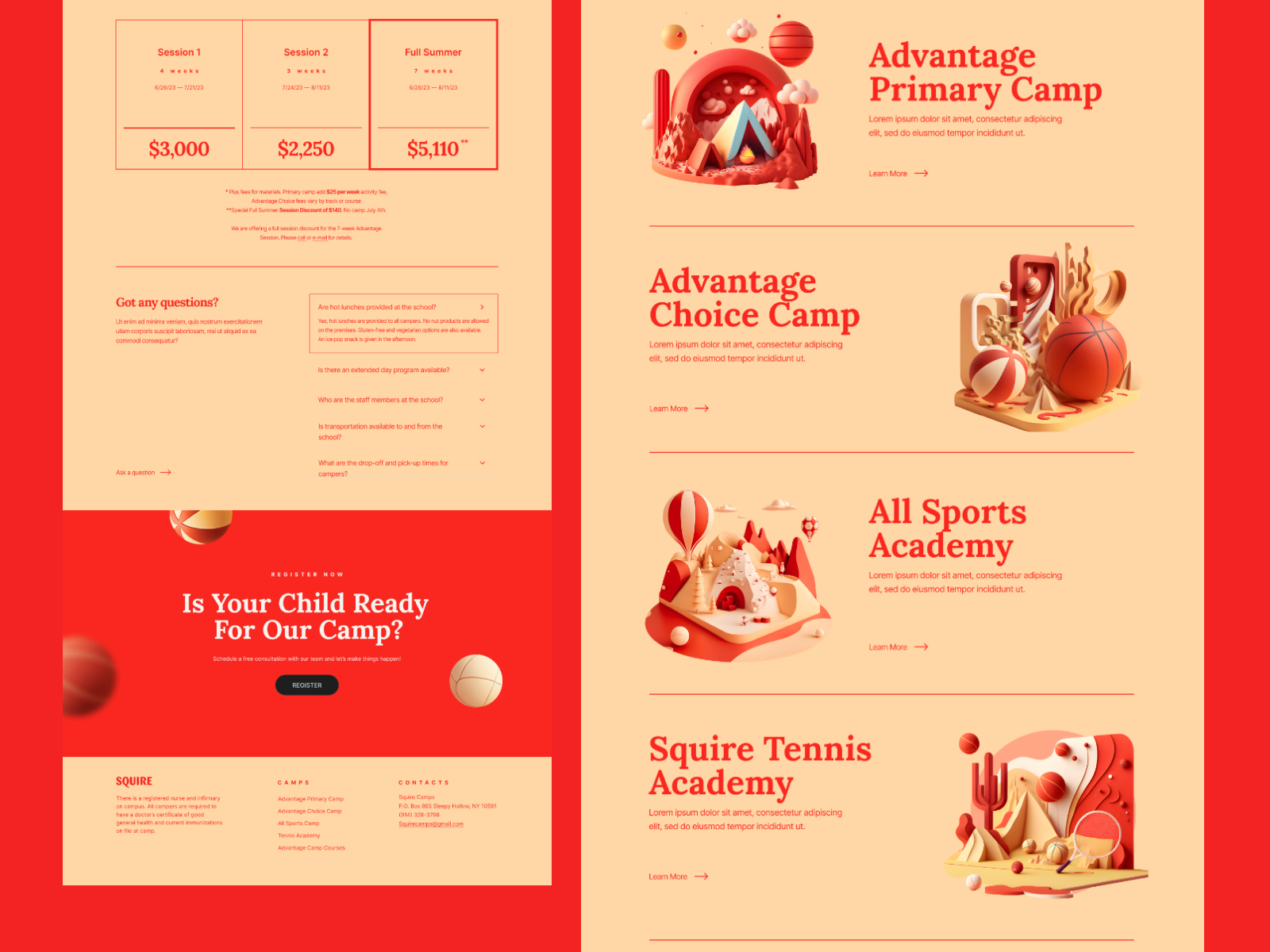 Summer Camp Layout by Anton Shineft on Dribbble