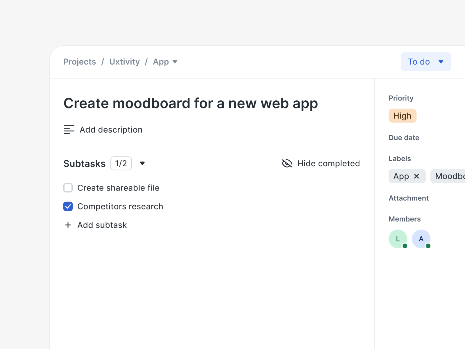 Simple task modal by Luk B2B SaaS Product Designer on Dribbble