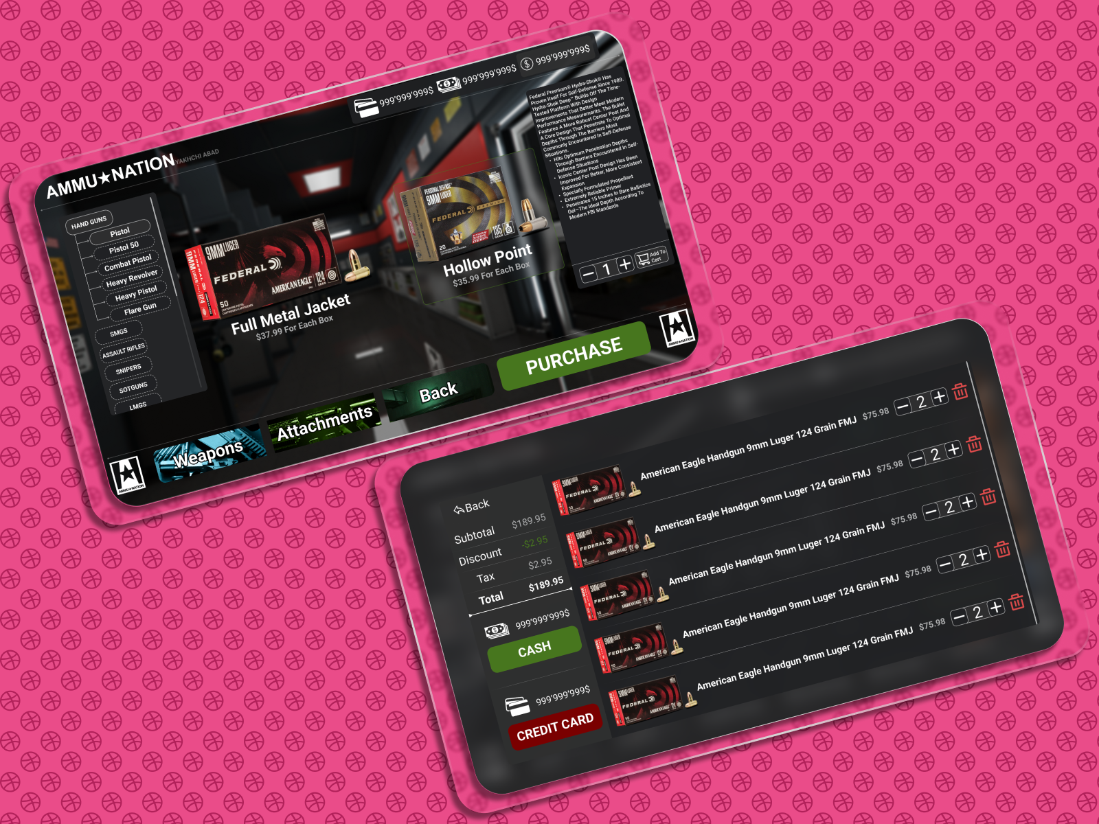 FiveM Gun shop UI - Ammunition UI by Ala V. Kheiri on Dribbble