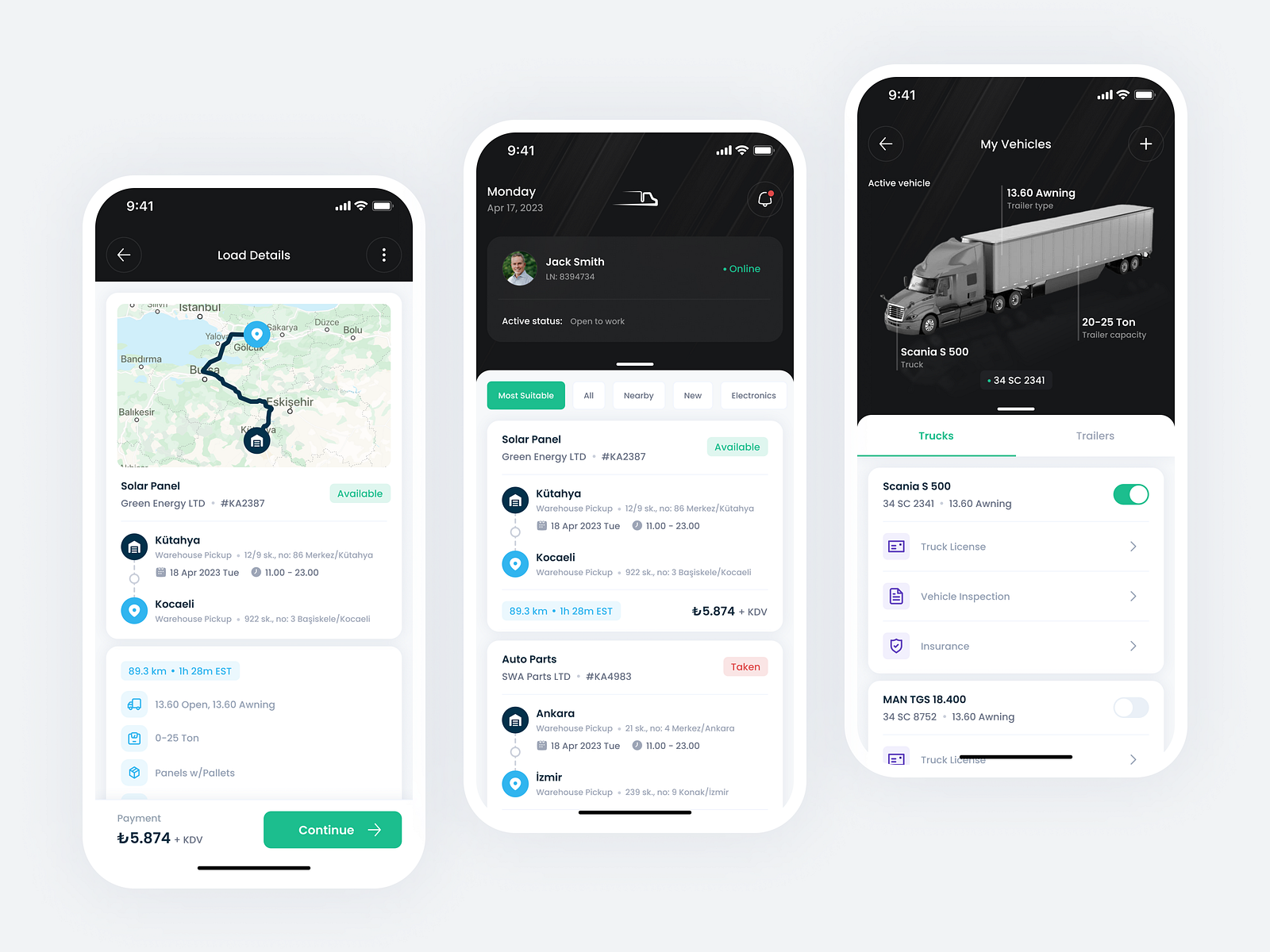 Kamion App - Redesign by Sercan Murat Kulahci on Dribbble