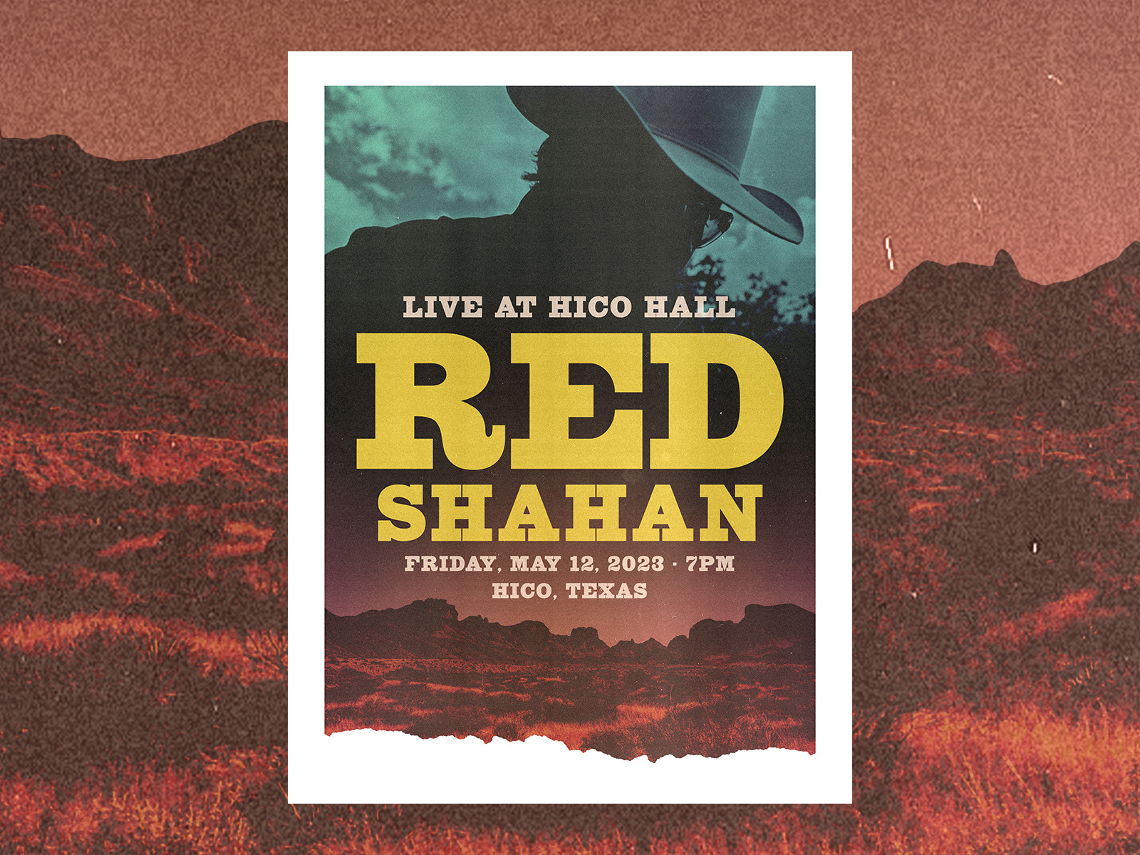 Red Shahan Concert Poster by Kyle Davis on Dribbble