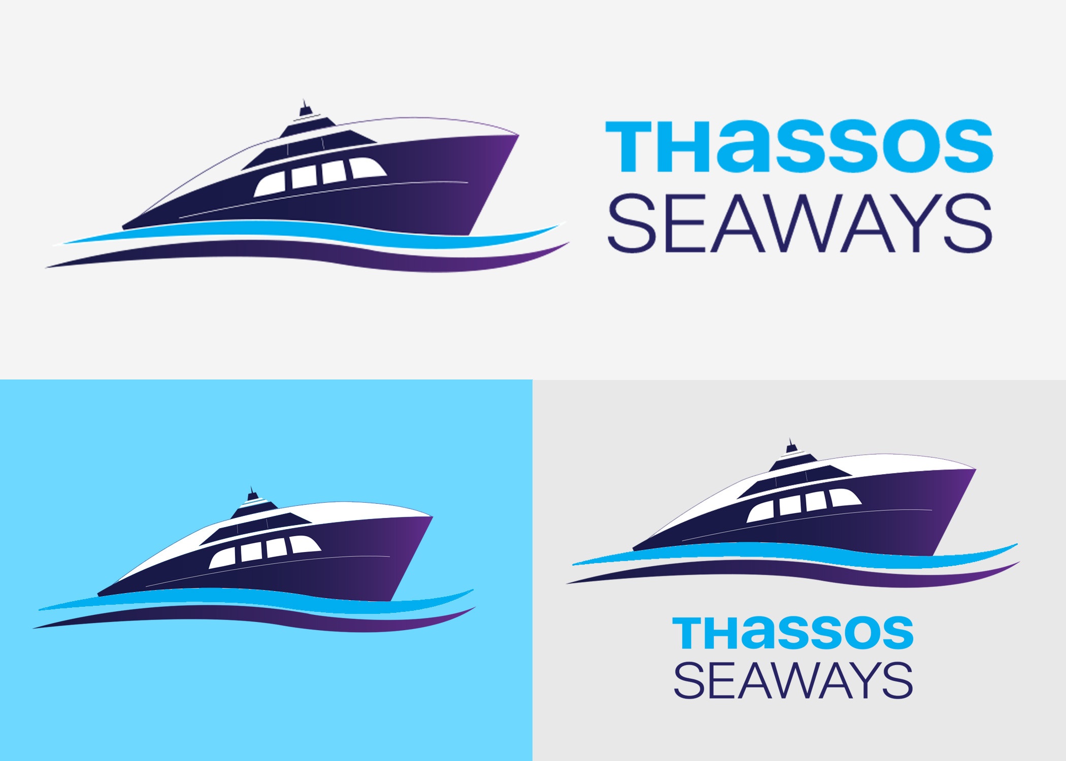 Thassos Seaways logo by Eirini Balomenou on Dribbble