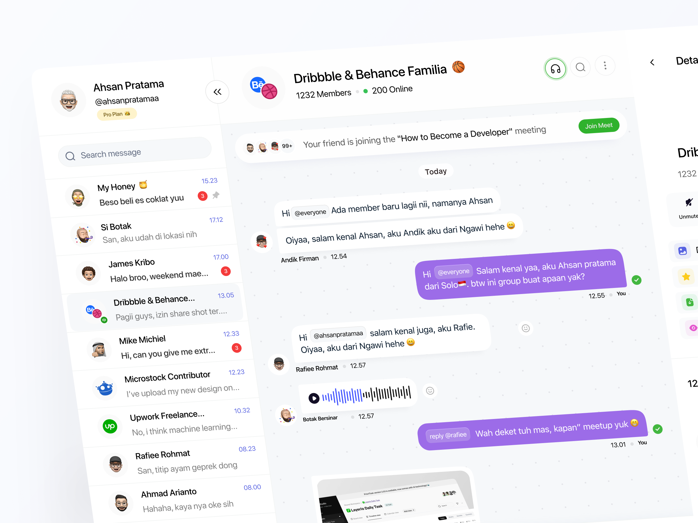 Chatbox - Meeting Rooms & Messages 💬 by Rafi Rohmat for Odama on Dribbble