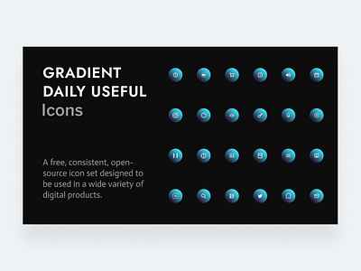 Daily Useful Gradient Icon Pack by Urvik Moradiya 🥇 on Dribbble