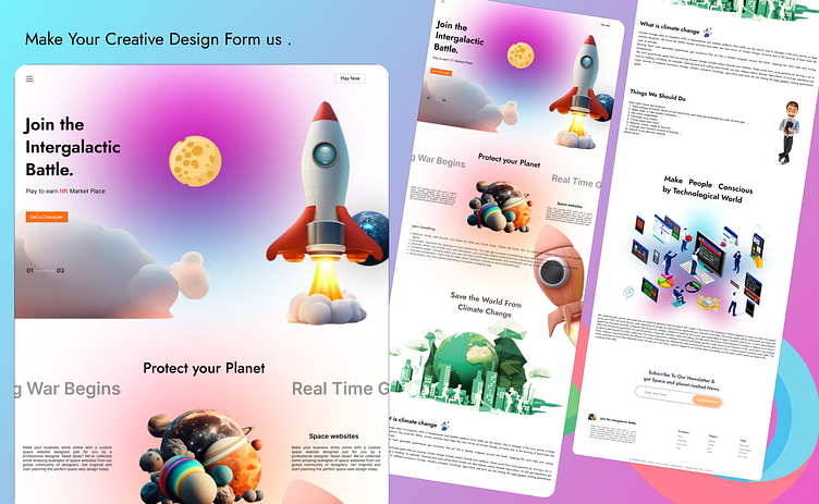 A Space Based Website Design 💥 by Jisan Ahmed on Dribbble