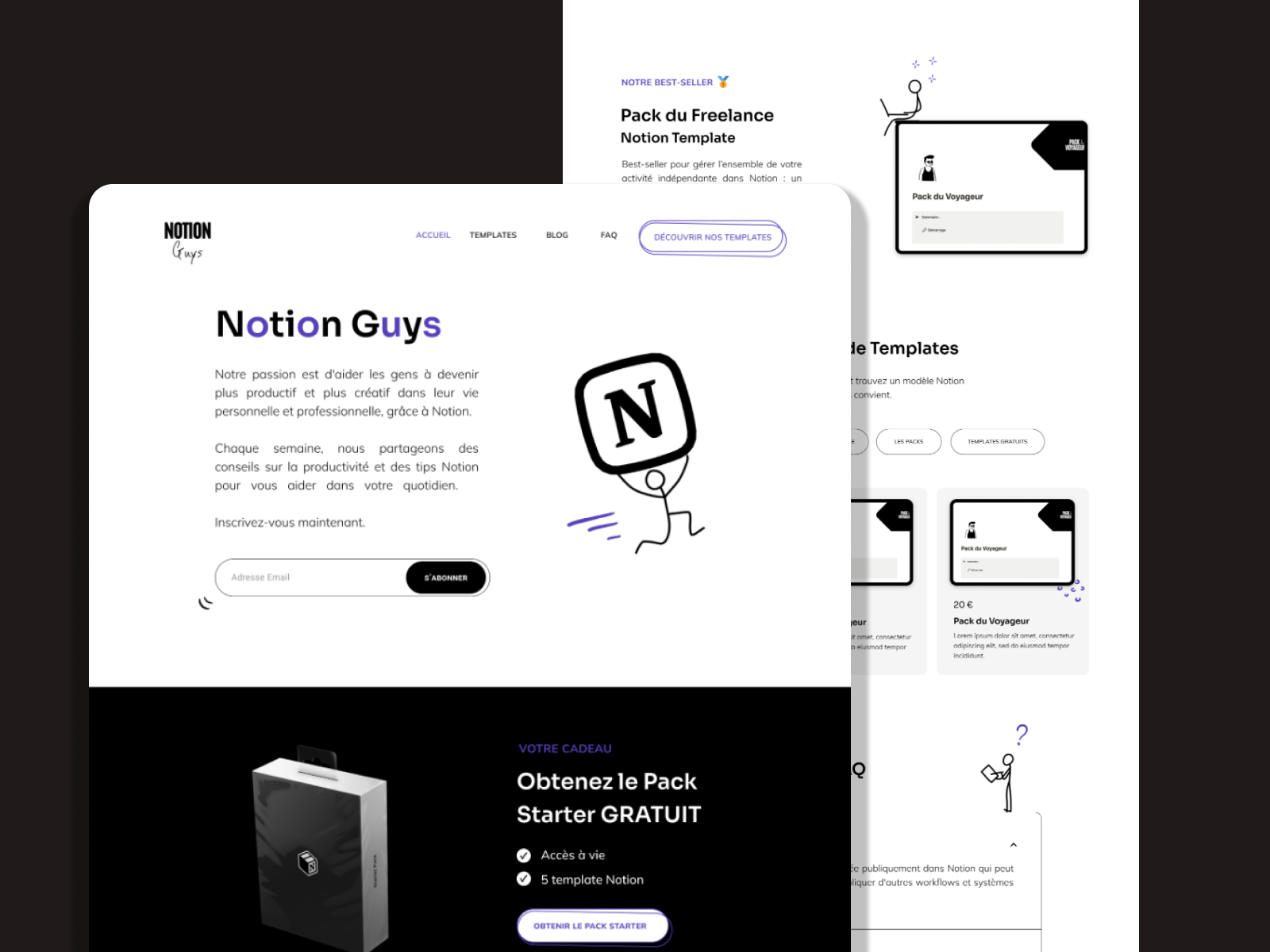 Notion templates website by Maryam on Dribbble
