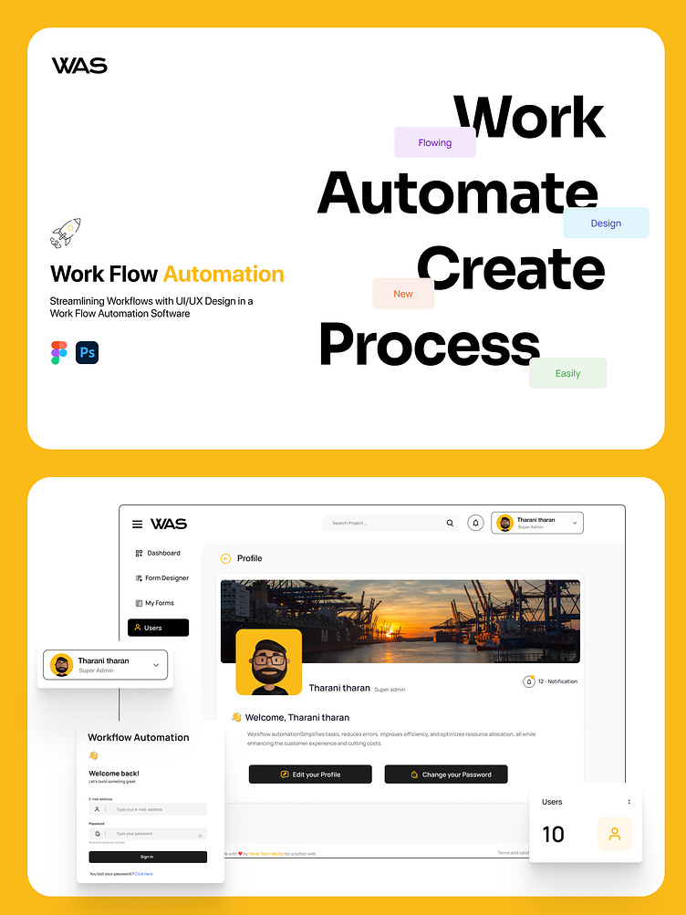 Streamlining Workflows with UI/UX in a WorkFlow Automatiop by Tharani ...