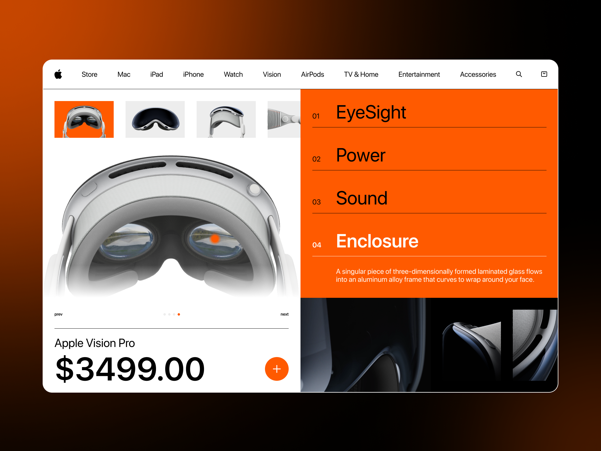 Apple Vision Pro - Product card concept design by Dmitry Kiiashko on Dribbble