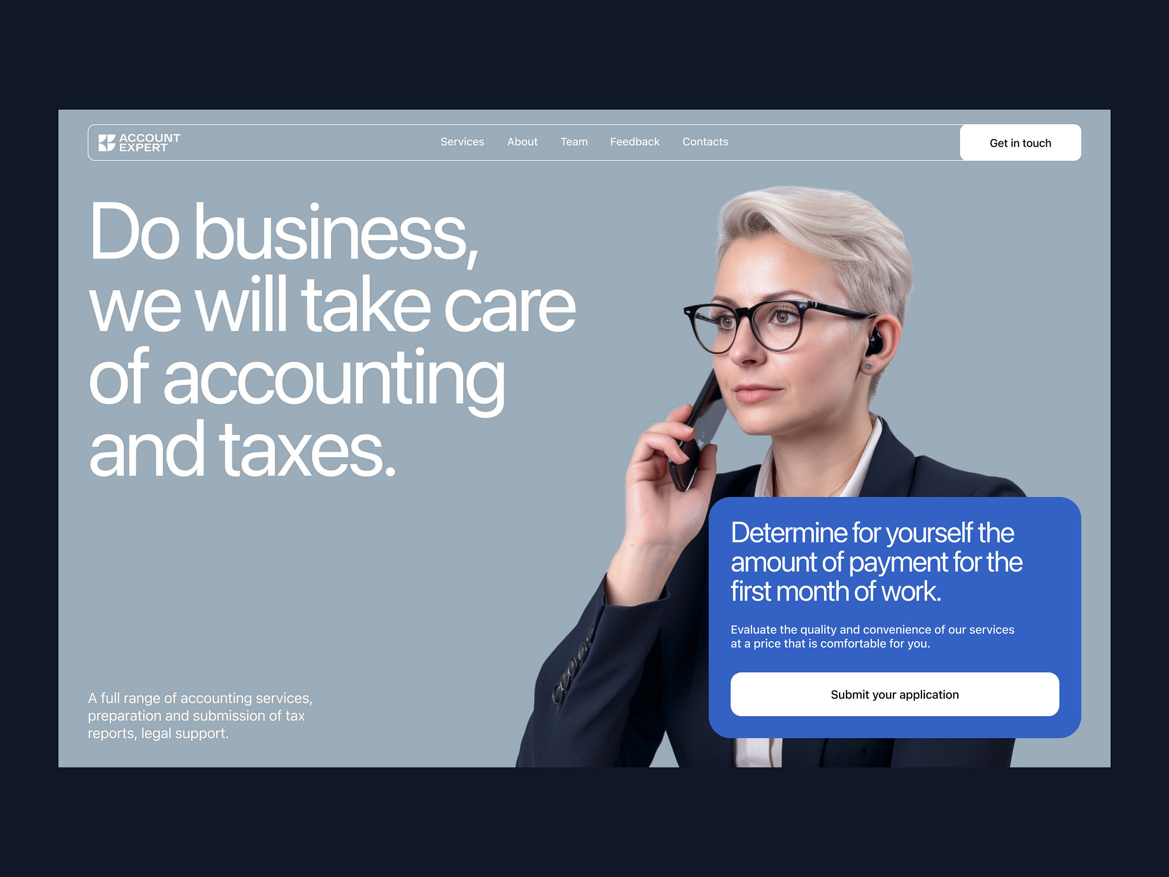 Account Expert website concept by NineNinjas on Dribbble