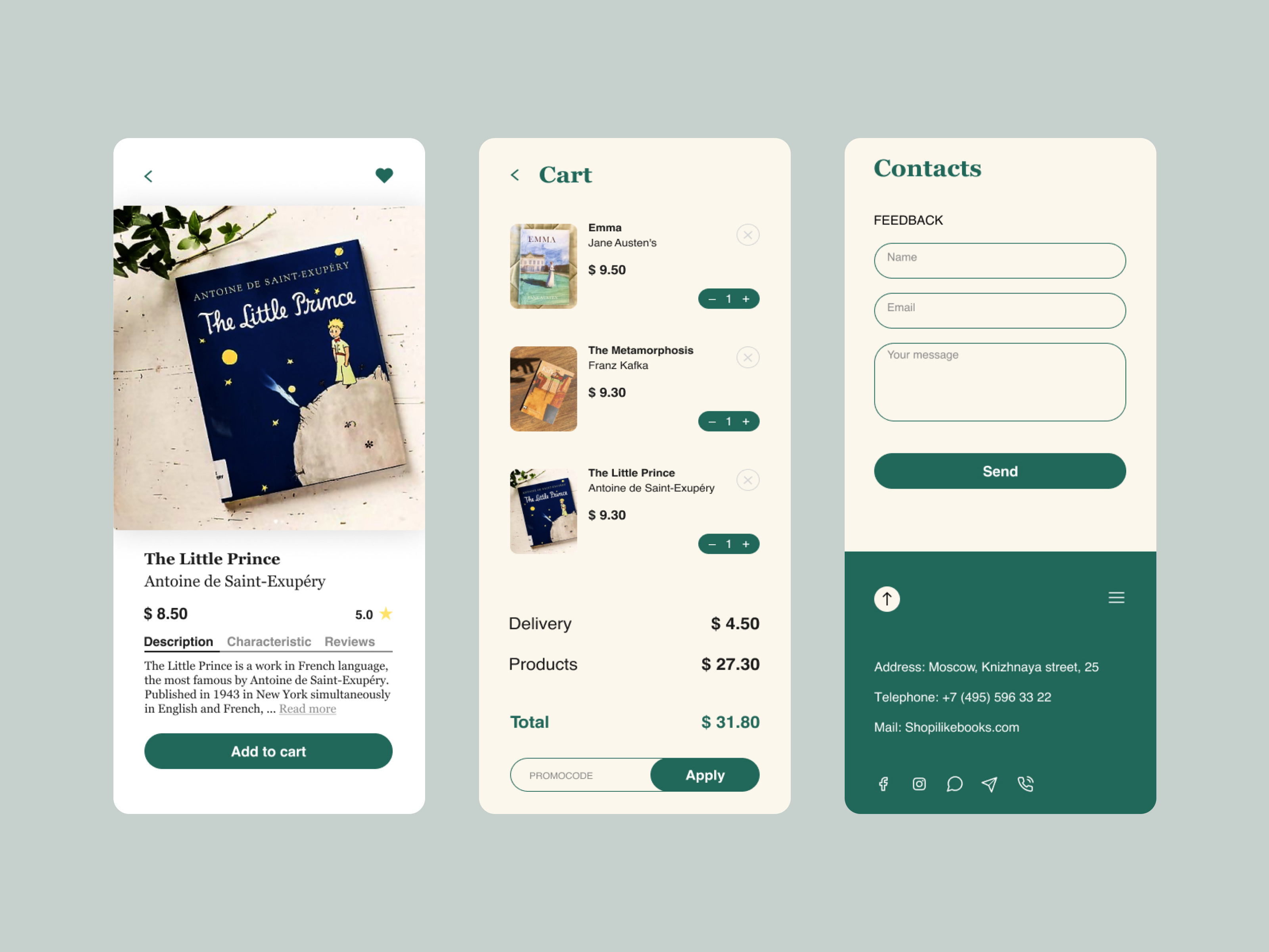 UX/UI Design Bookstore by Galina Gorbatova on Dribbble