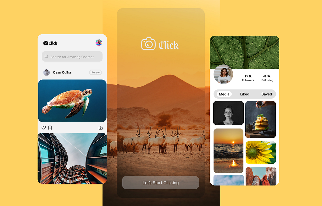 Photography APP UI Design by Muskaan Mourya on Dribbble
