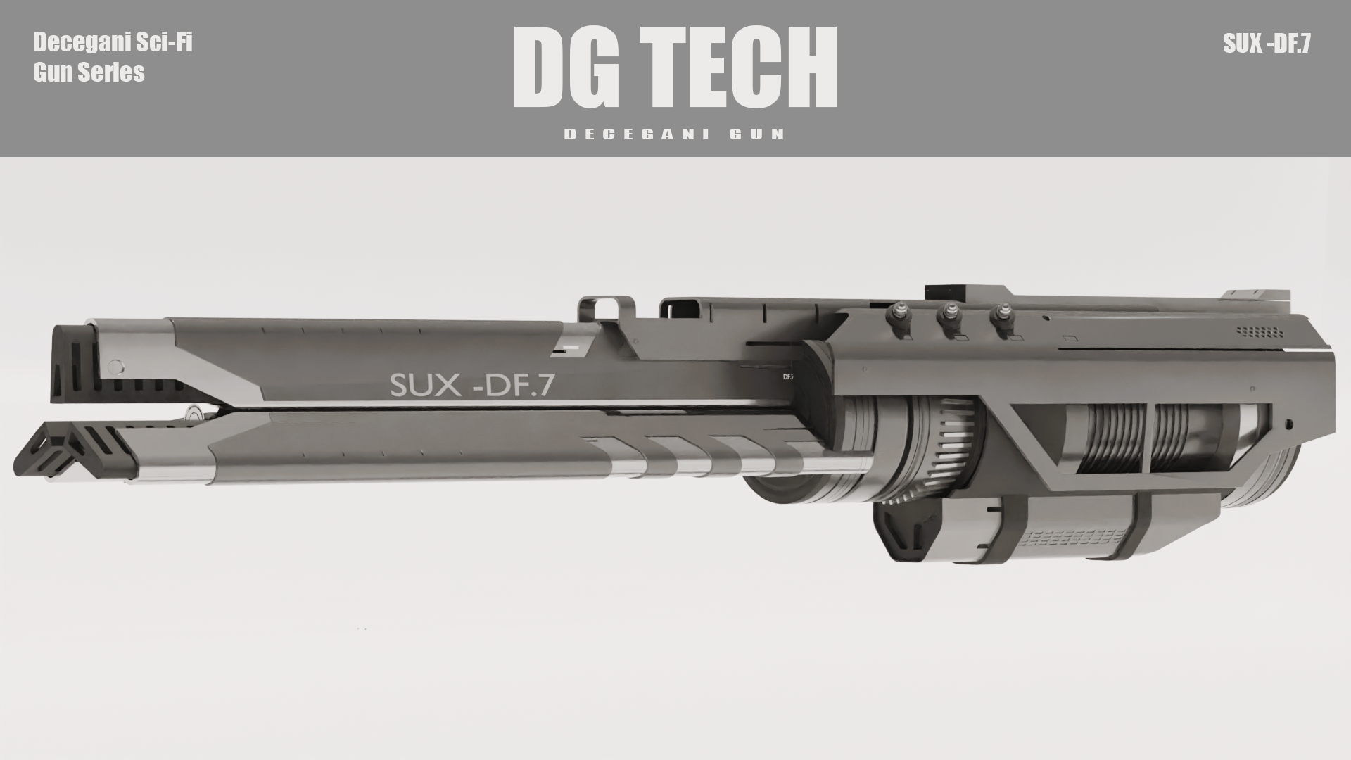 Sci-fi Gun 3D model / Designed in Blender by Mohammad amin Ranjbar on ...
