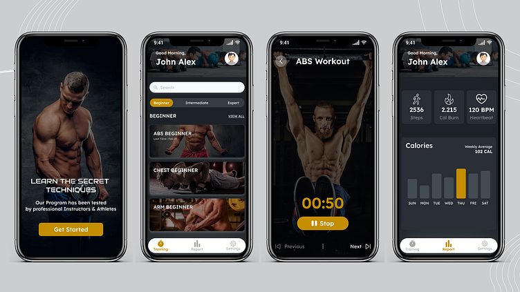 GYM WORKOUT MOBILE APP by Mohammad Gouse on Dribbble