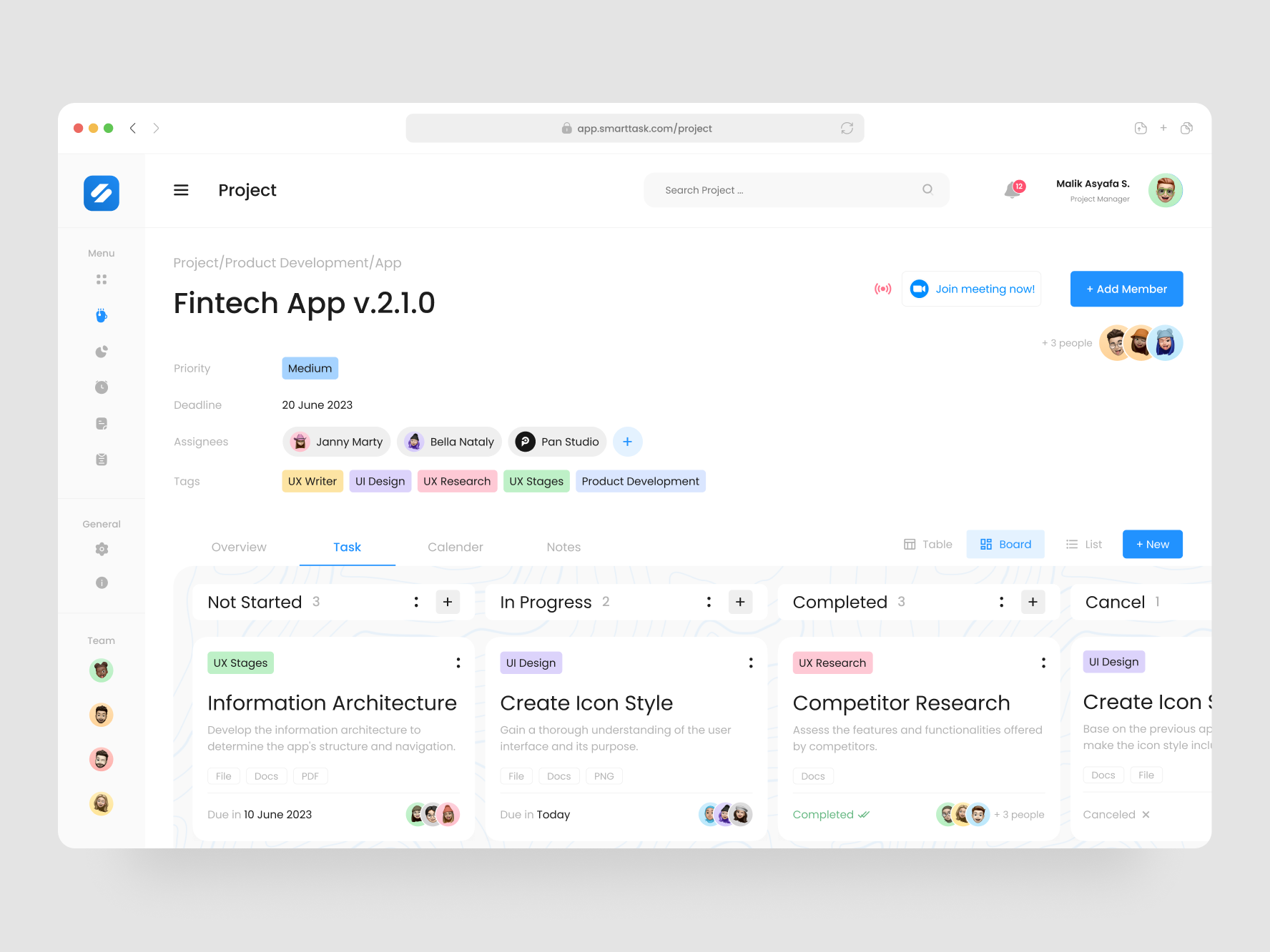 SmartTask - Task Management Dashboard by Ahmad Reza on Dribbble