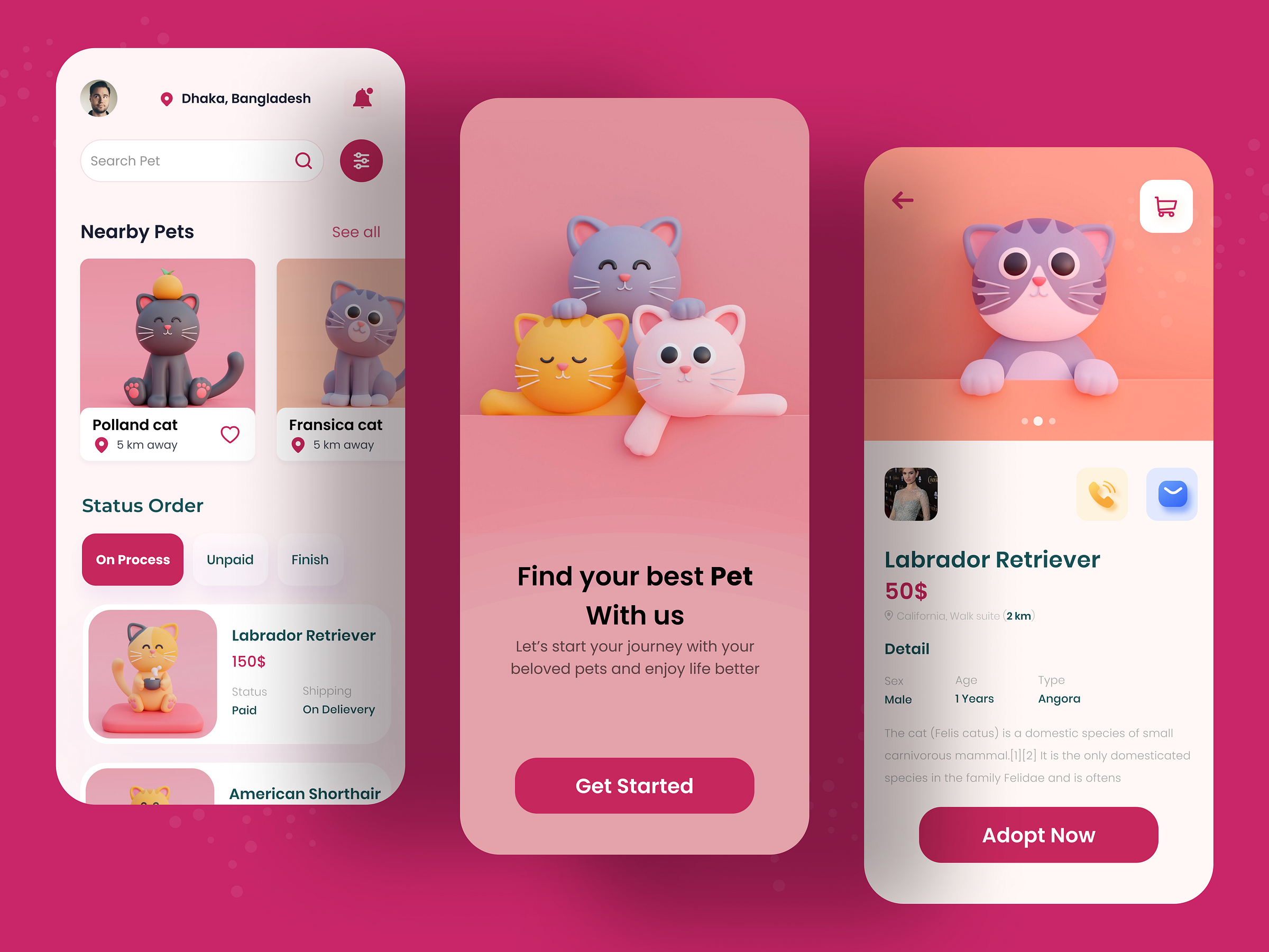 Pet Adoption Mobile App Design by syful islam Srabon on Dribbble