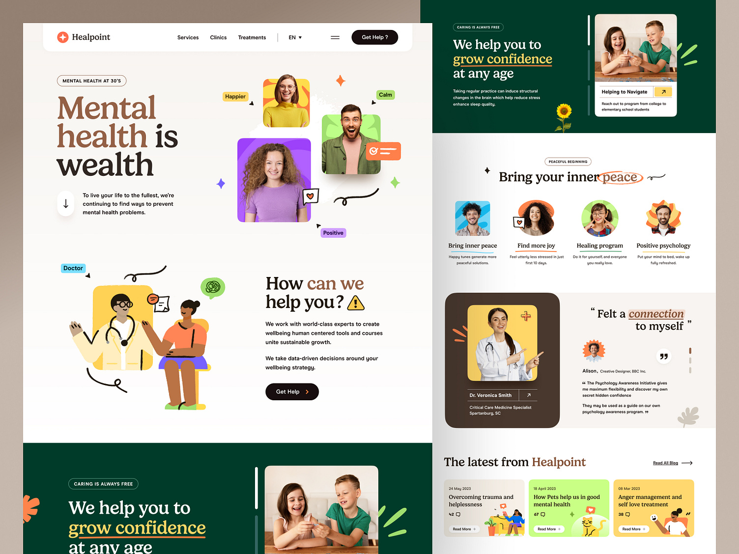 Mental Health Website by Farzan Faruk for Rylic Studio on Dribbble