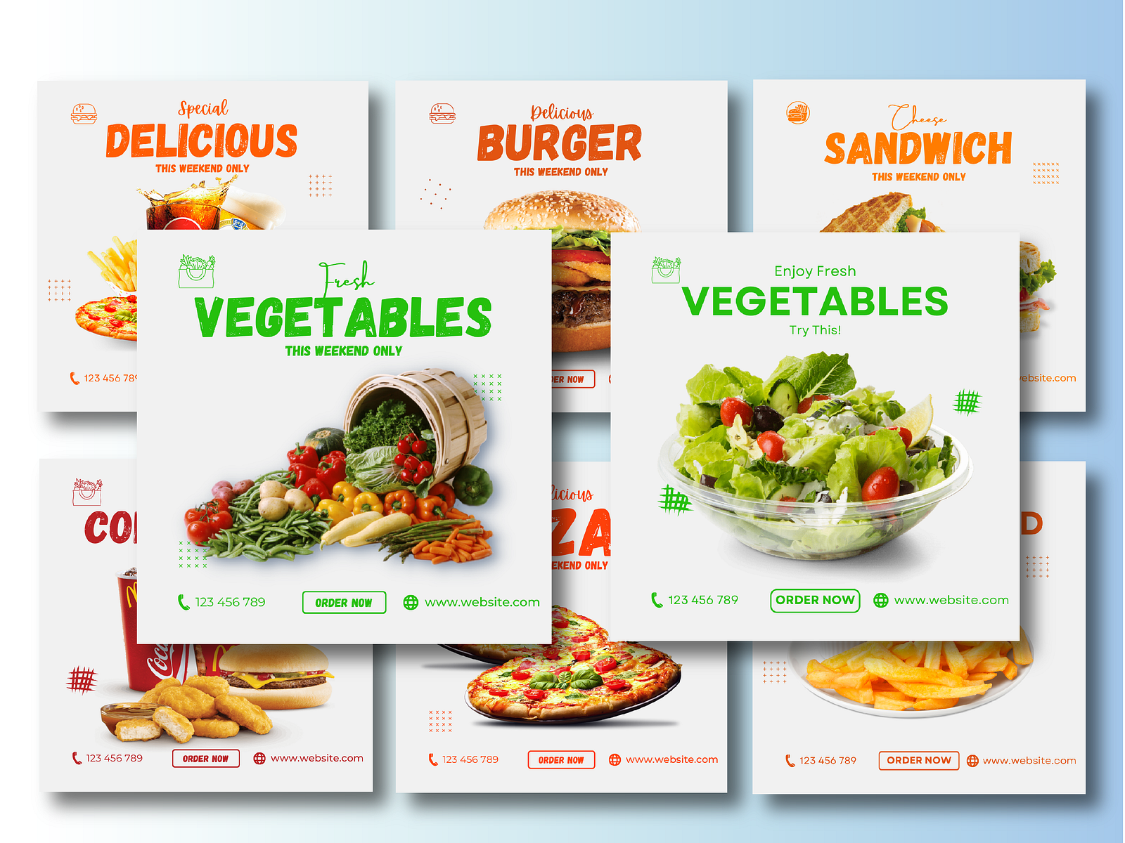 Social Media Food designs For Restaurants Owner by Tukuna Sabar | Canva Graphic Designer on Dribbble