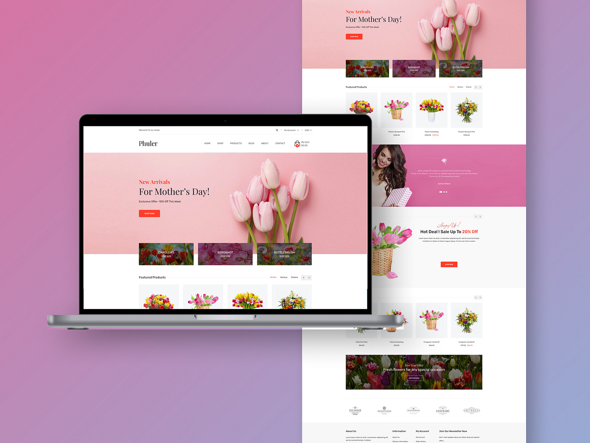 Flower Shop Website designs, themes, templates and downloadable graphic ...